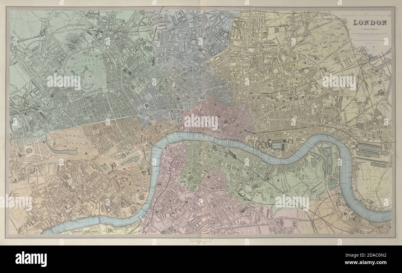 City of london map 19th century hi-res stock photography and images - Alamy