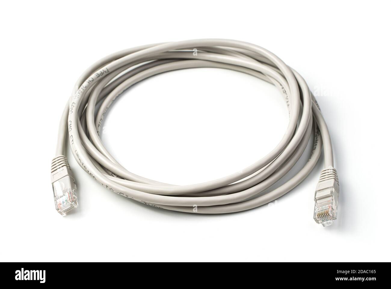 Network cable of the router. Patch cord Stock Photo - Alamy