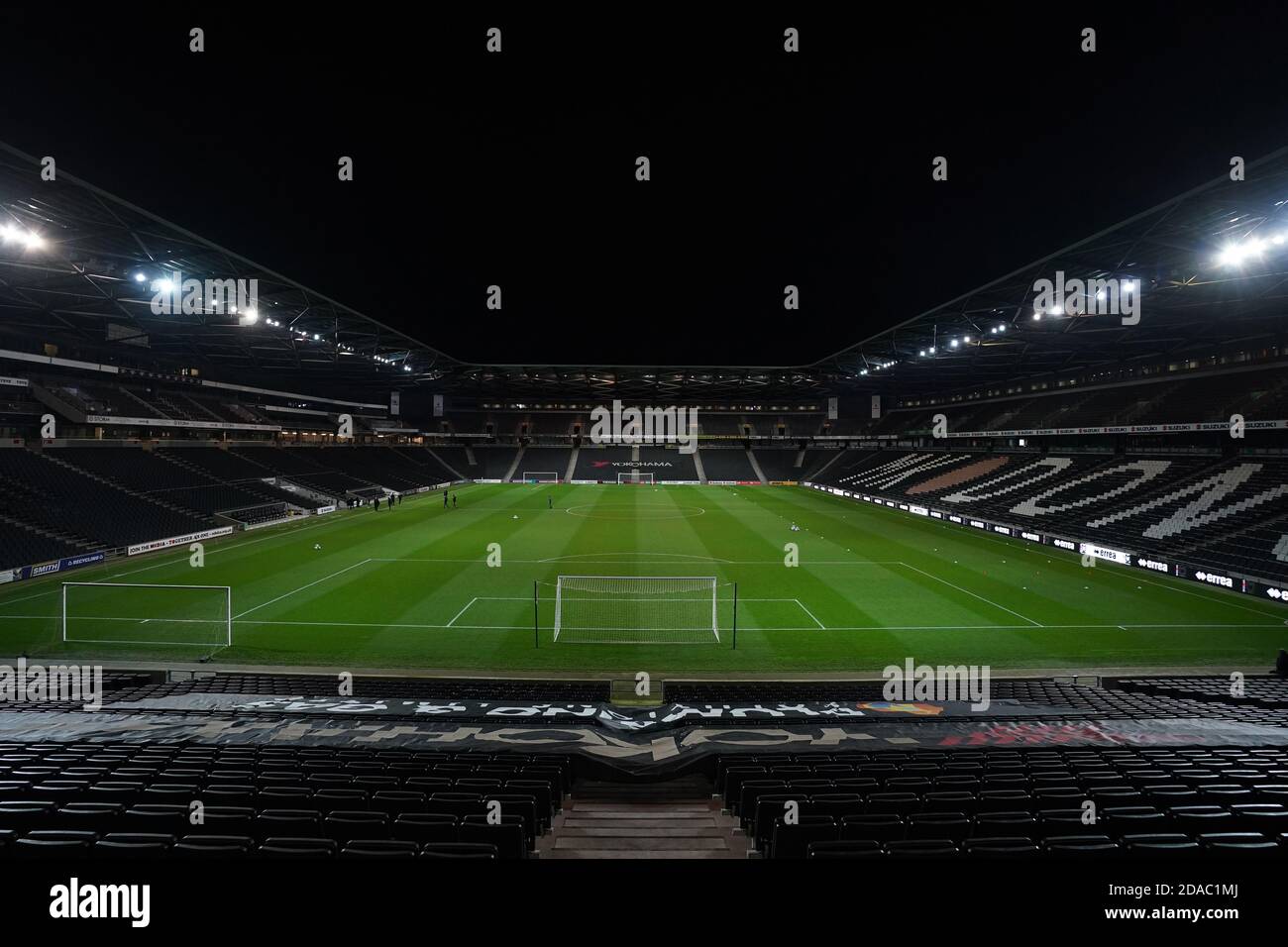 A general view inside of Stadium MK before the Papa John's Trophy match ...