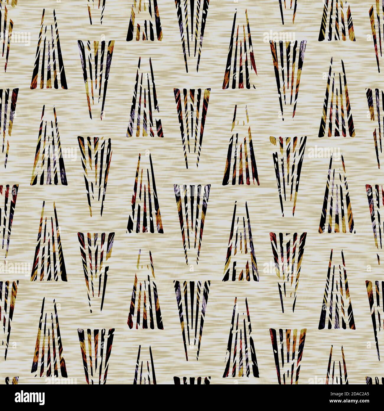 Seamless sepia grunge geometric print texture background. Distressed ...