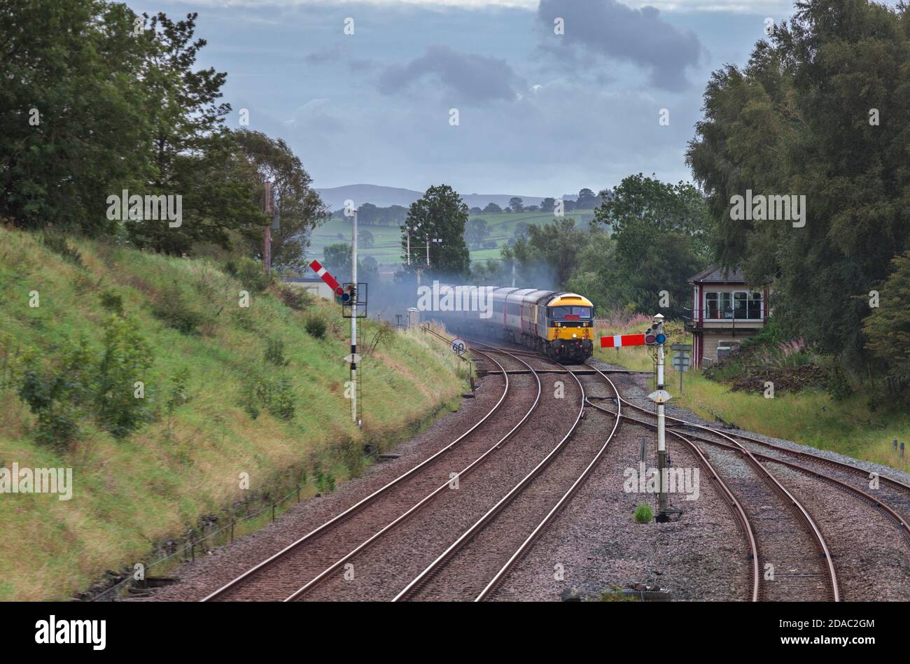 Locomotive services class 47 locomotive 47712 passing Settle junction ...