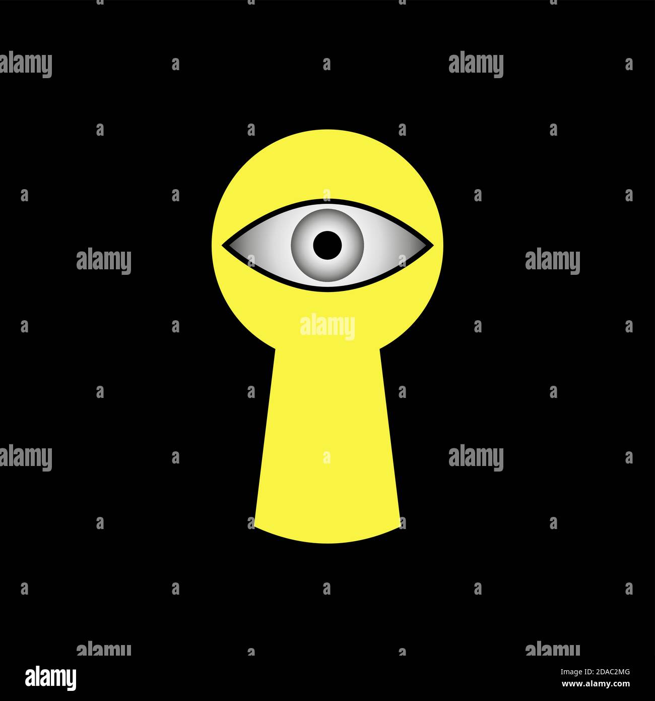 The human eye looks through the keyhole Stock Vector Image & Art - Alamy