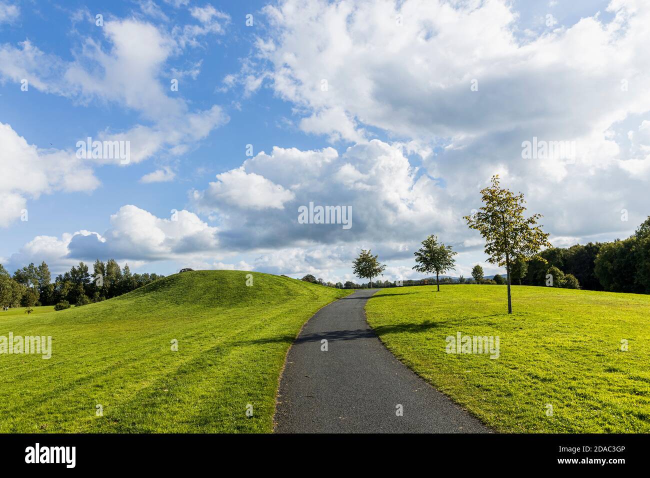 Footpath through Corkagh park in Clondalkin, Dublin, Ireland Stock ...