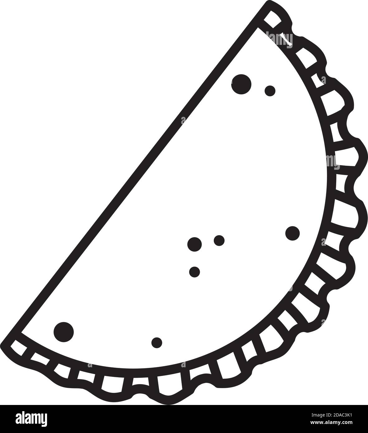 patty icon over white background, line style, vector illustration Stock ...