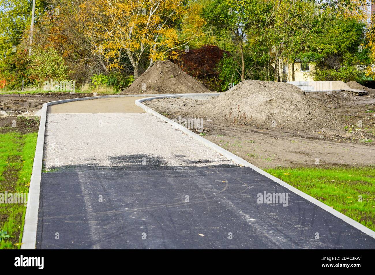 improvement of the city park infrastructure, new pathways asphalting ...