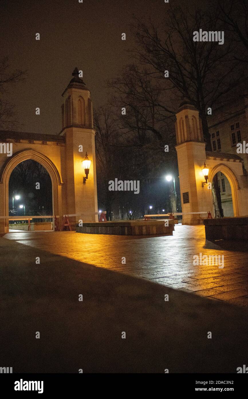 Indiana University Sample Gates under construction Stock Photo - Alamy