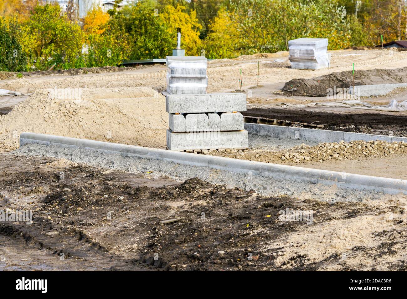 improvement of the city park infrastructure, earthworks for the ...
