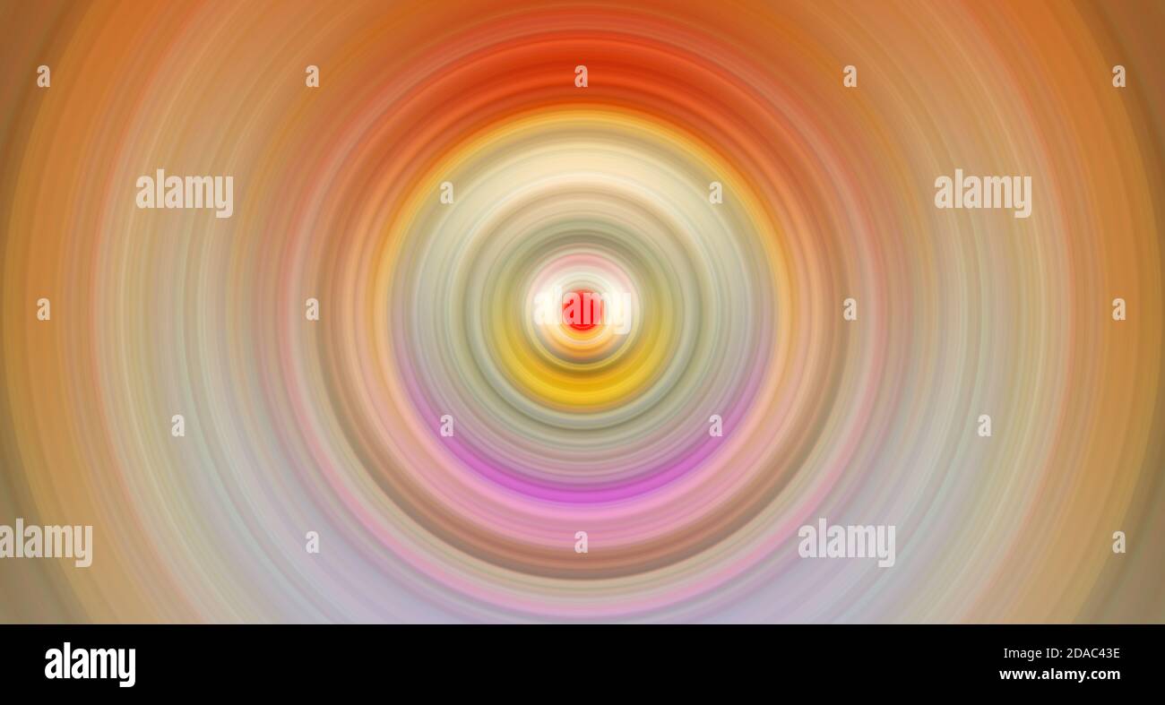 Abstract round orange background. Circles from the center point. Image ...