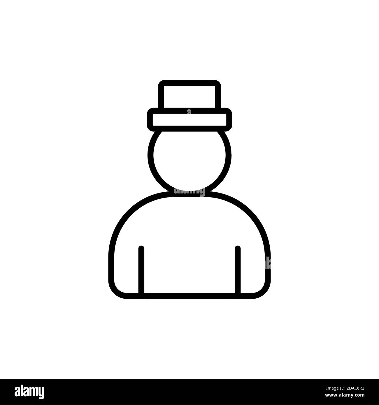 User icon black line style Stock Photo - Alamy