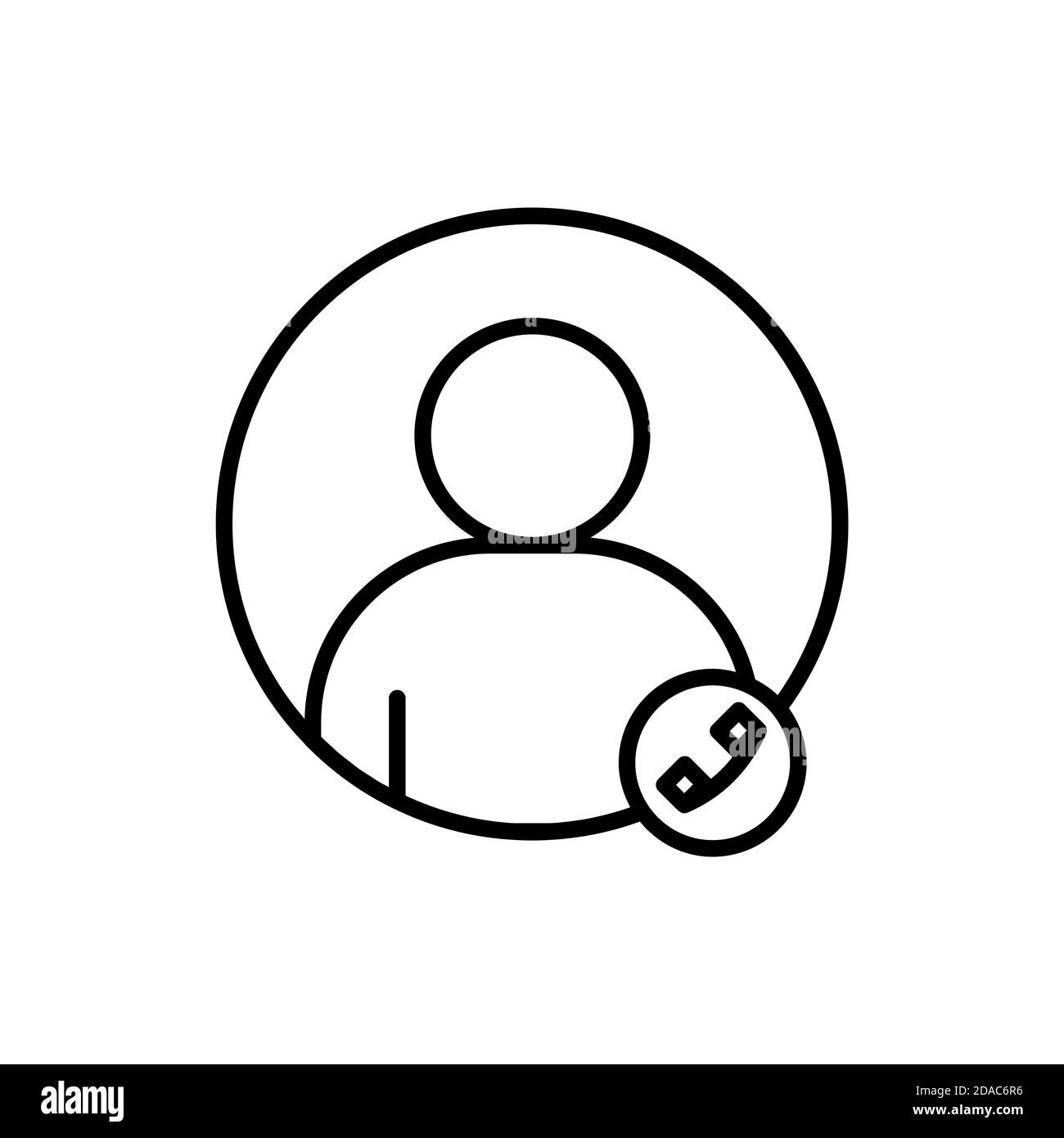 User icon black line style Stock Photo - Alamy