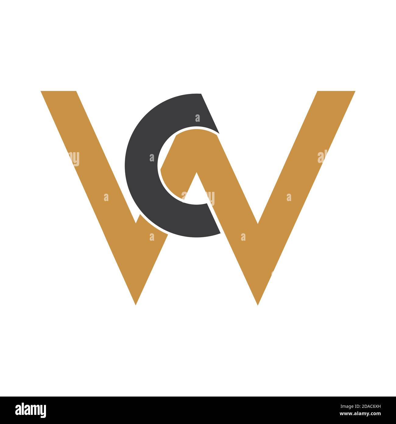 Initial letter cw logo or wc logo vector design template Stock Vector ...
