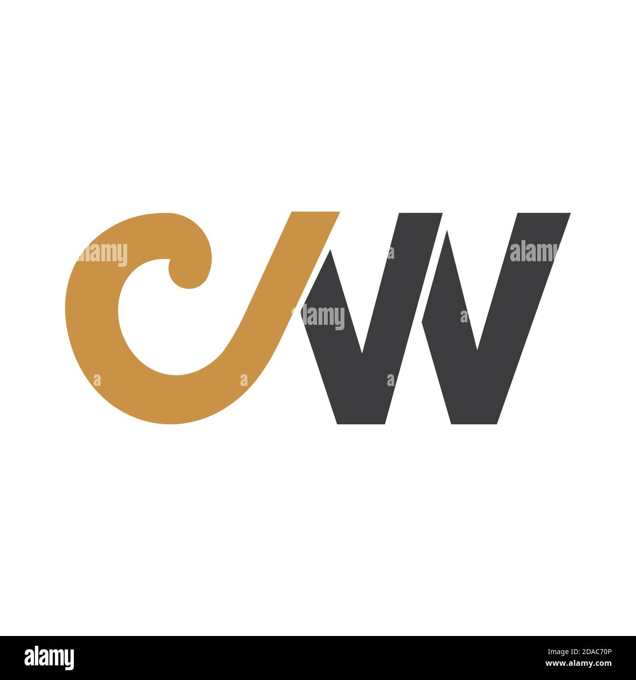 Initial letter cw logo or wc logo vector design template Stock Vector ...