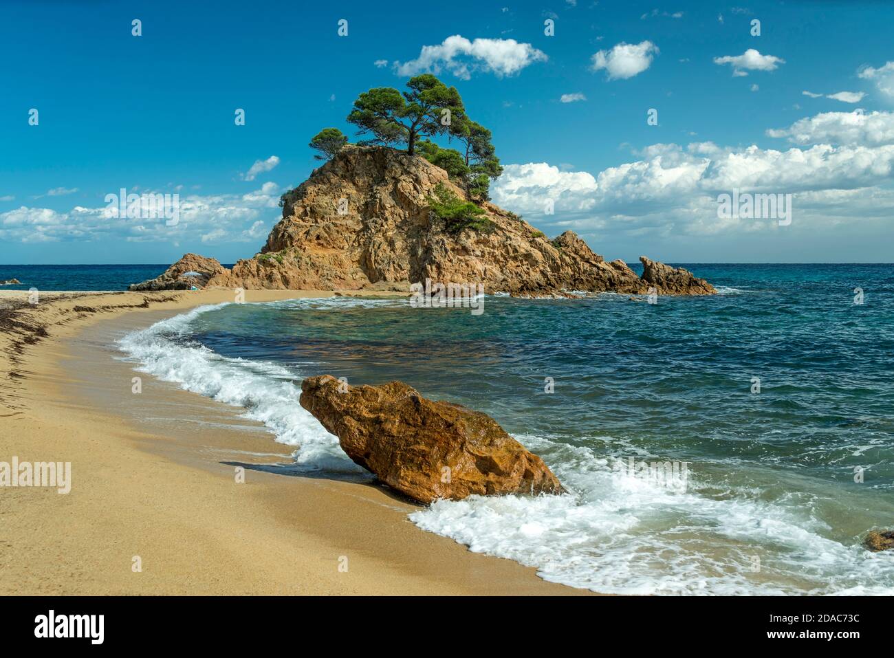BEACH CALA CAP ROIG PLATJA D’ARO COSTA BRAVA CATALONIA SPAIN Stock ...