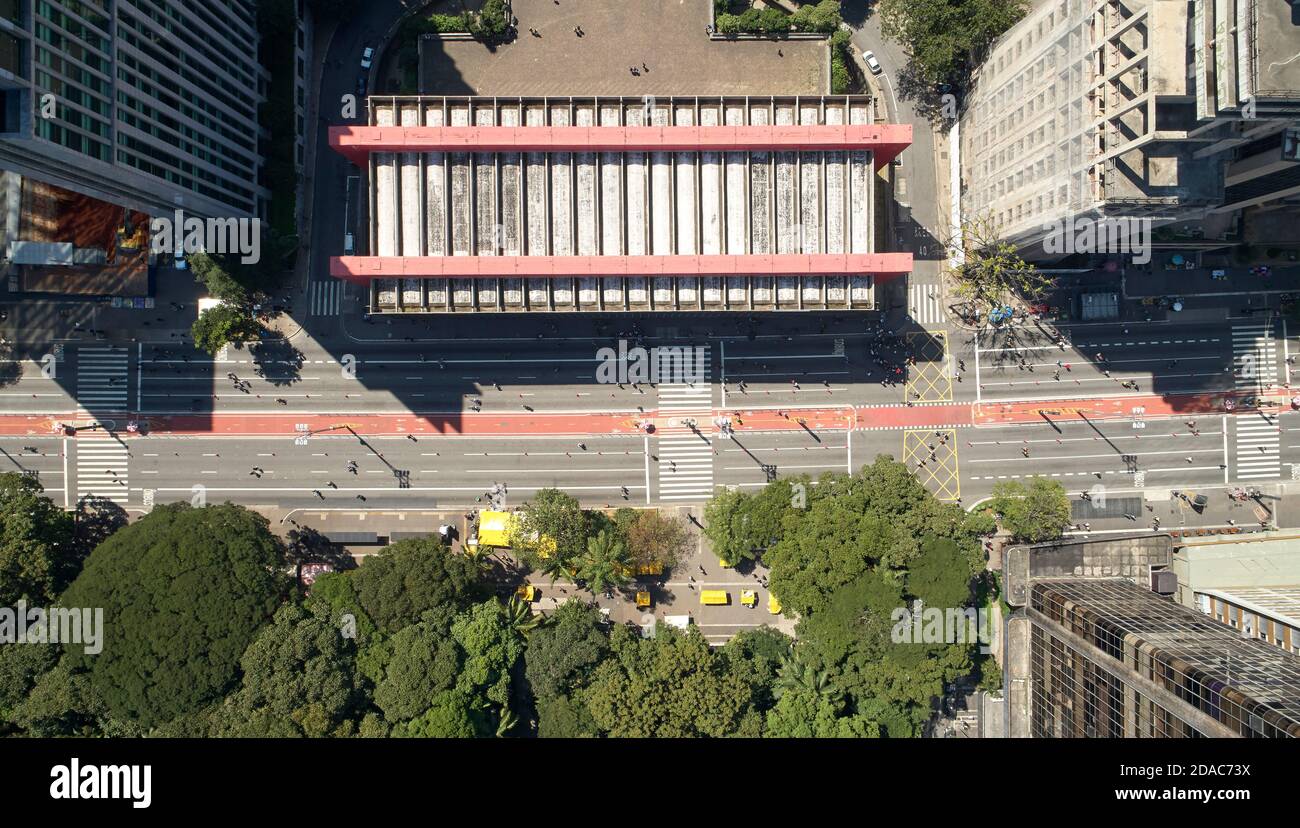 Sao Paulo, Brazil - April 2019: MASP (Sao Paulo Museum of Art). Top ...