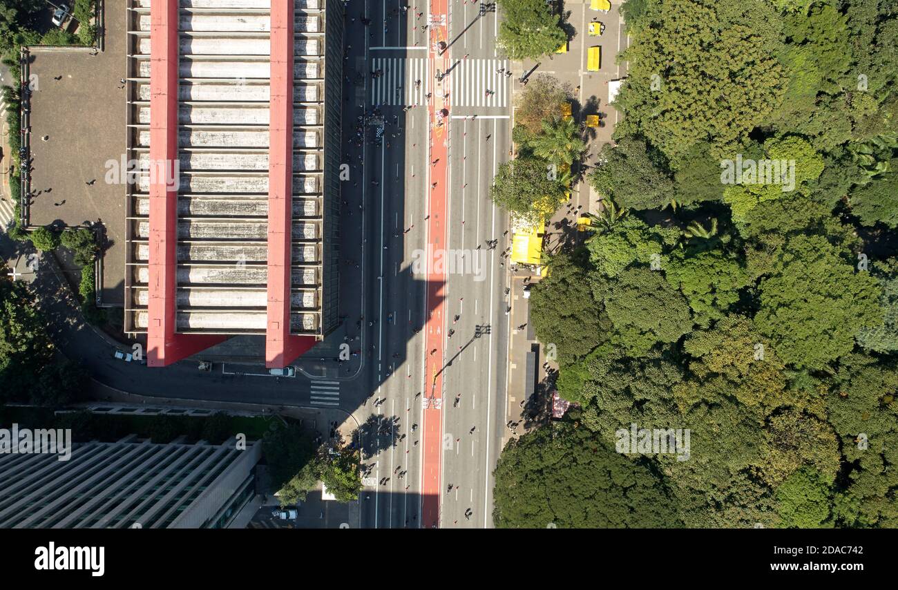 Sao Paulo, Brazil - April 2019: MASP (Sao Paulo Museum of Art). Top ...