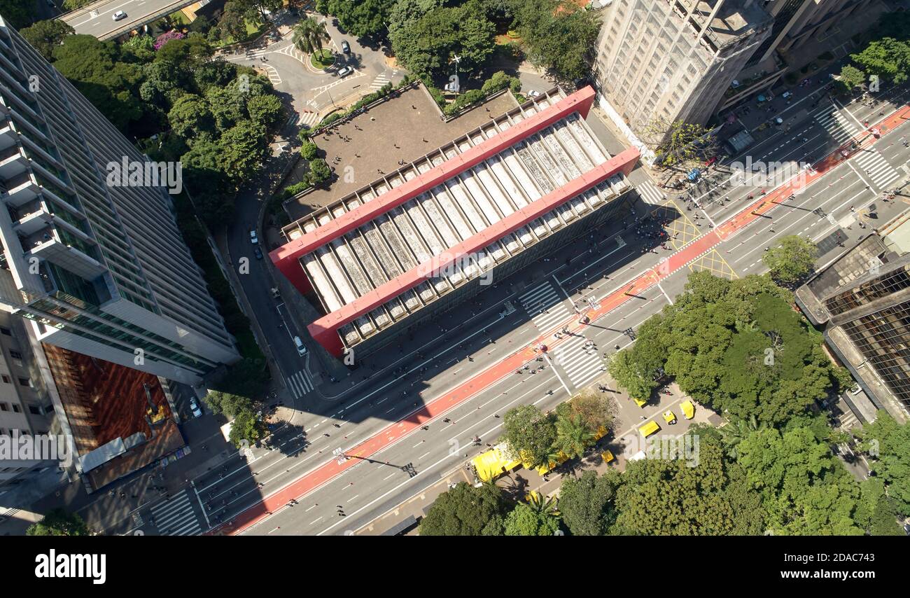Sao Paulo, Brazil - April 2019: MASP (Sao Paulo Museum of Art). Top ...
