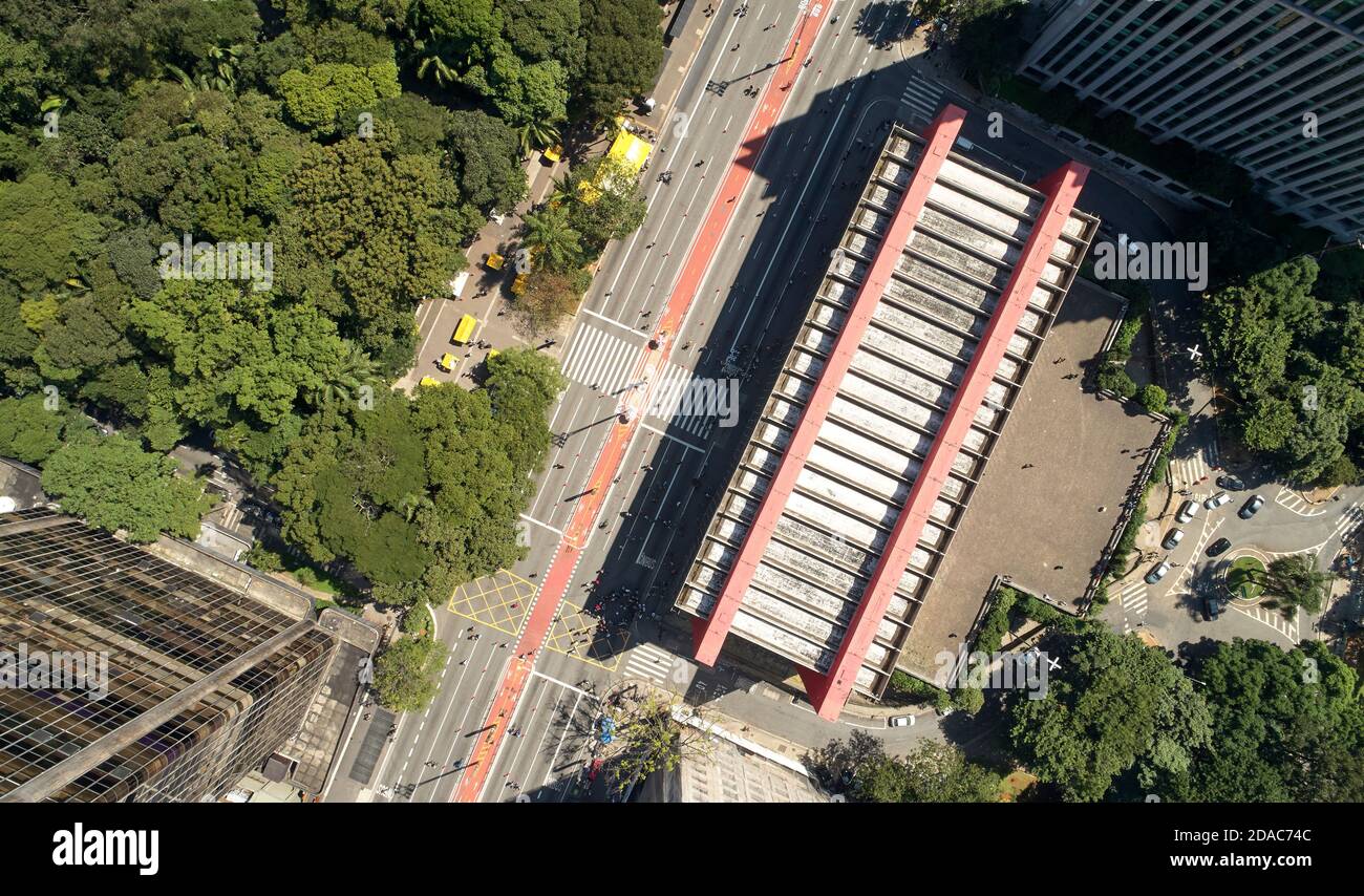 Sao Paulo, Brazil - April 2019: MASP (Sao Paulo Museum of Art). Top ...