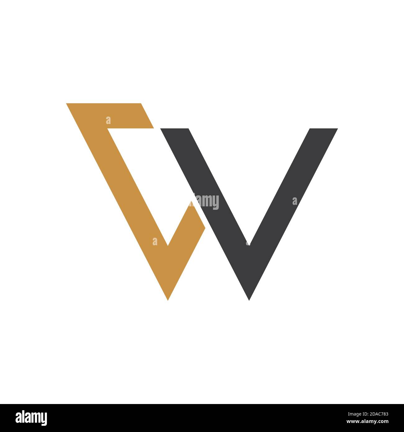 Initial letter cw logo or wc logo vector design template Stock Vector ...