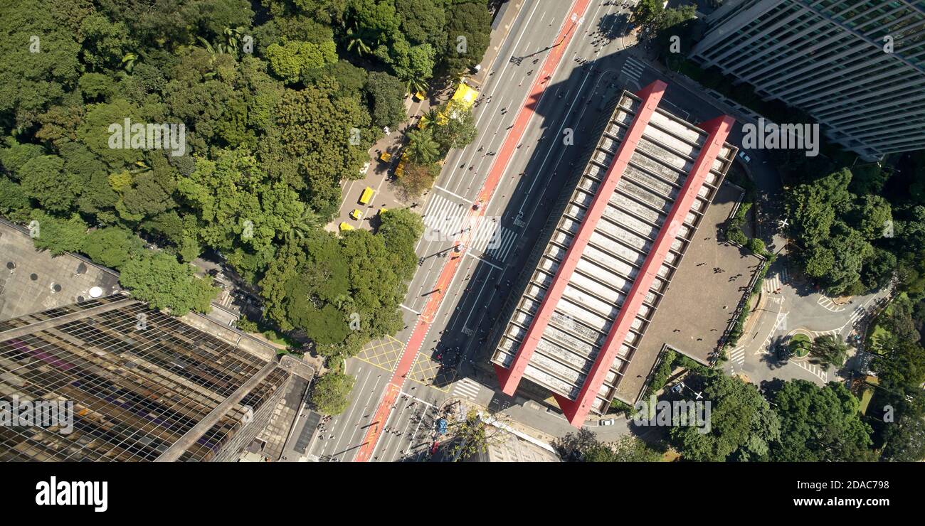 Sao Paulo, Brazil - April 2019: MASP (Sao Paulo Museum of Art). Top ...
