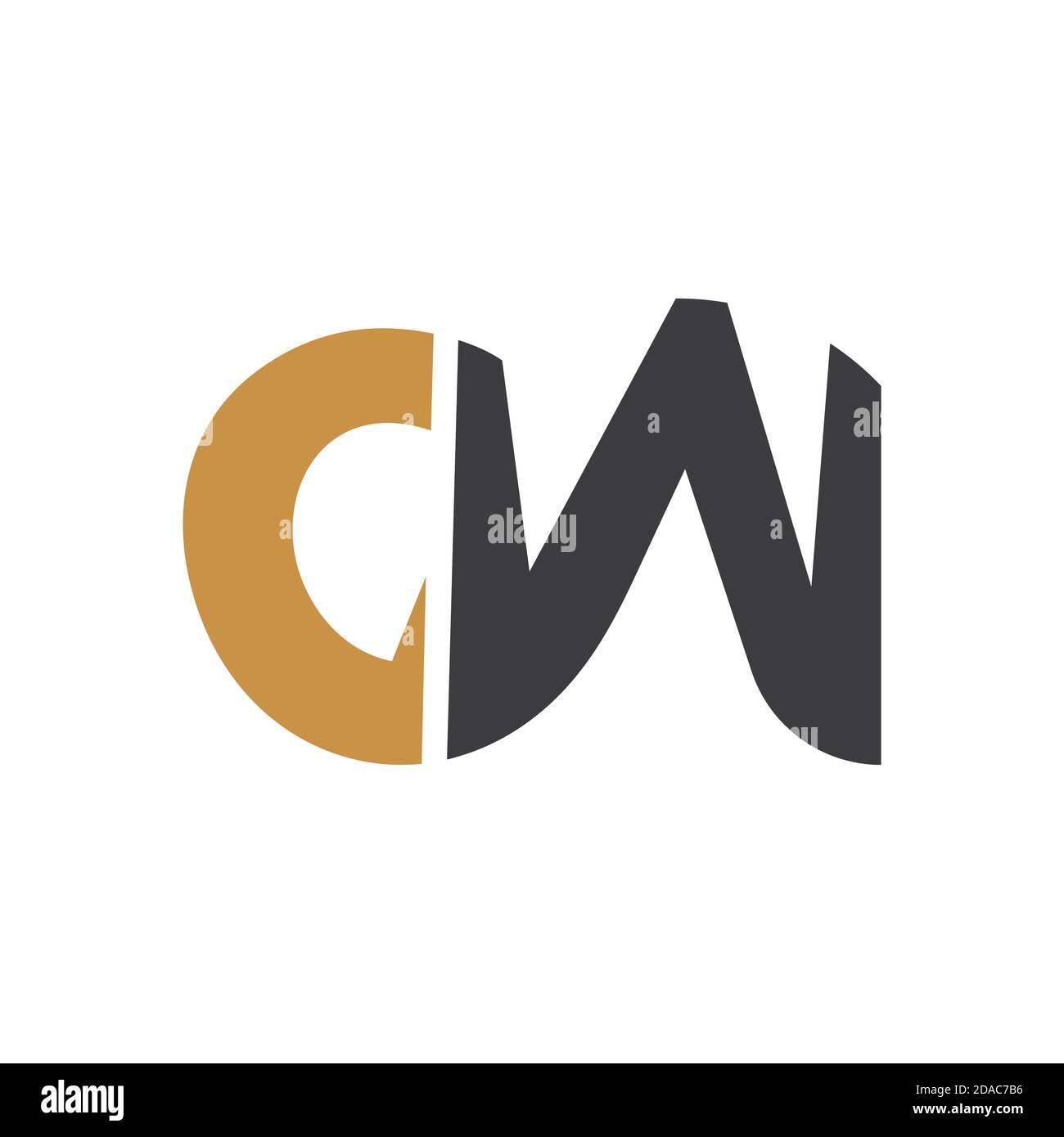 Initial letter cw logo or wc logo vector design template Stock Vector ...
