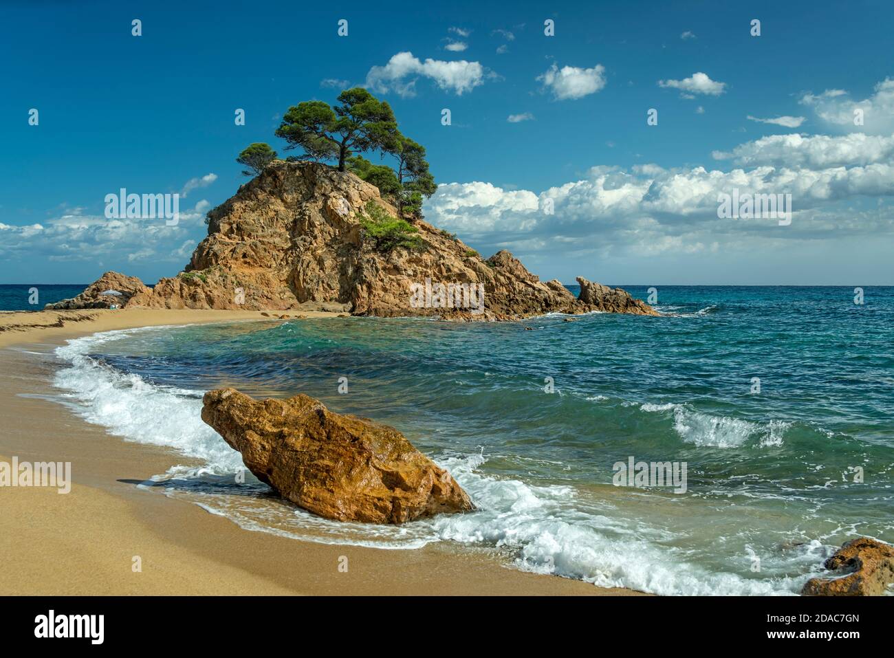 BEACH CALA CAP ROIG PLATJA D’ARO COSTA BRAVA CATALONIA SPAIN Stock ...