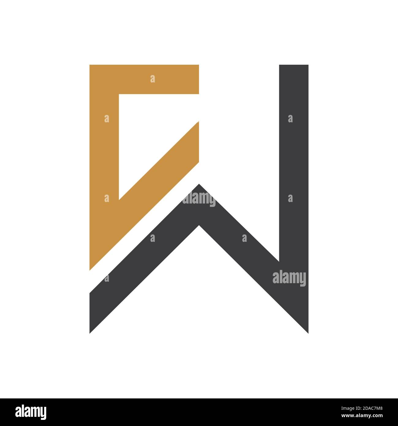 Initial letter cw logo or wc logo vector design template Stock Vector ...