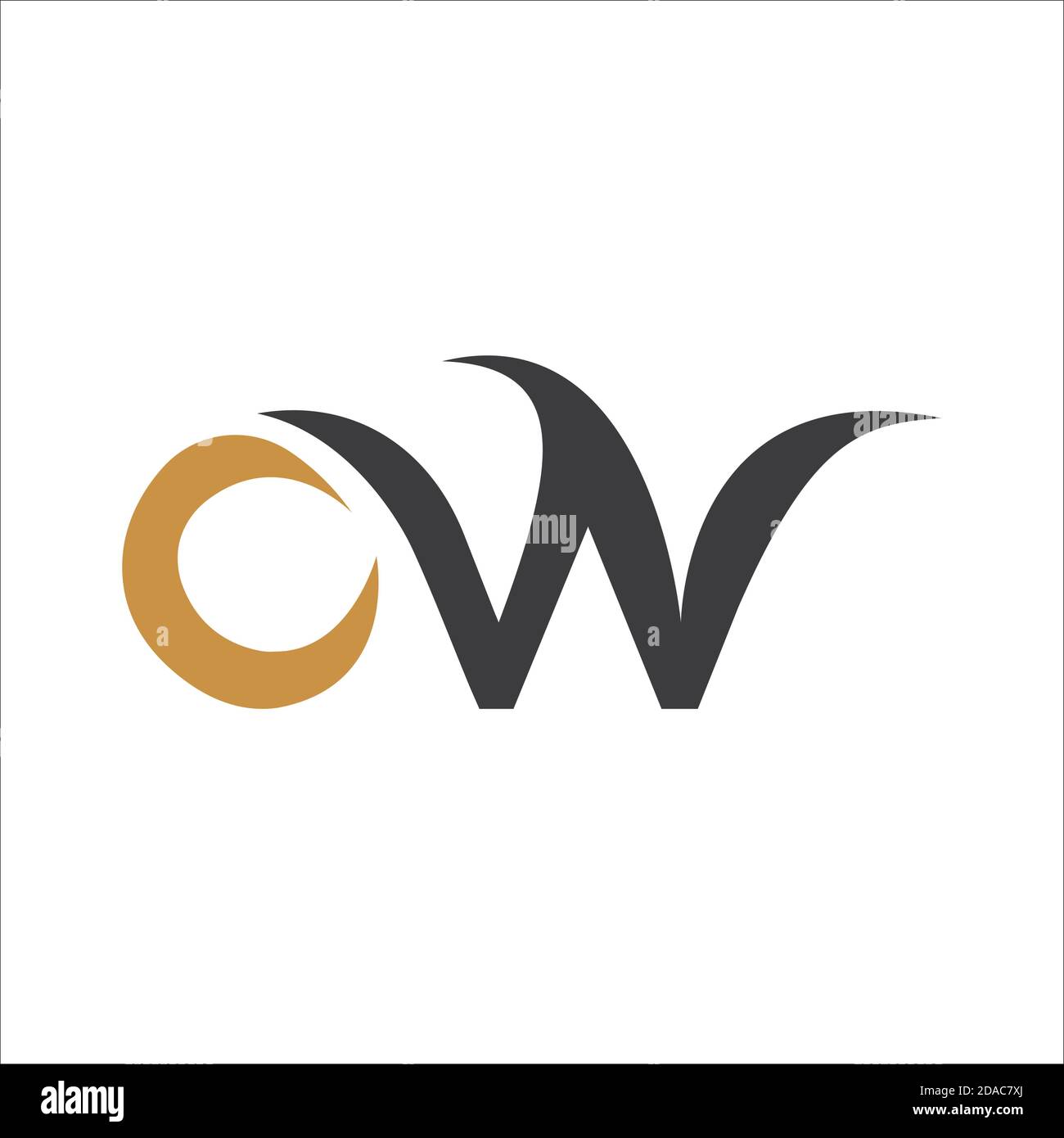 Initial letter cw logo or wc logo vector design template Stock Vector ...