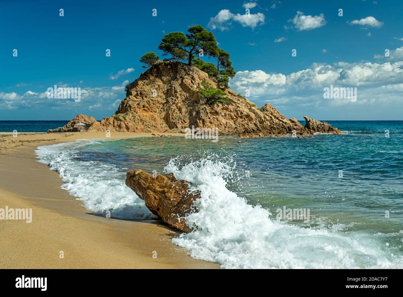 BEACH CALA CAP ROIG PLATJA D’ARO COSTA BRAVA CATALONIA SPAIN Stock ...
