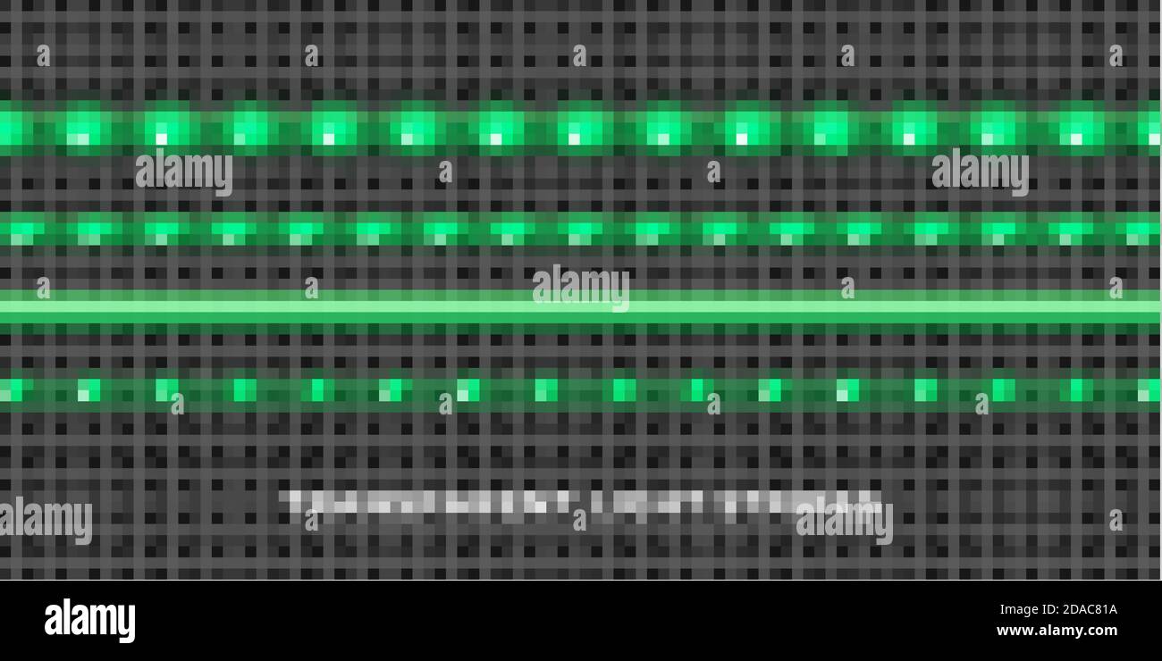 Green LED strips set. Colorful glowing illuminated tape decoration ...