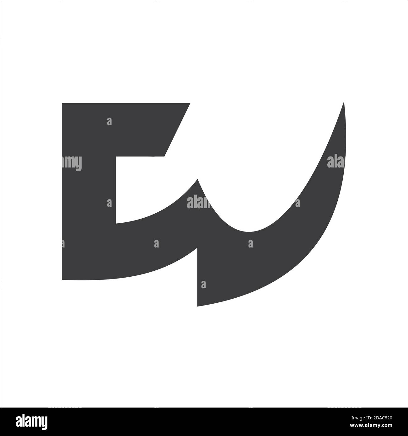 Initial letter cw logo or wc logo vector design template Stock Vector ...