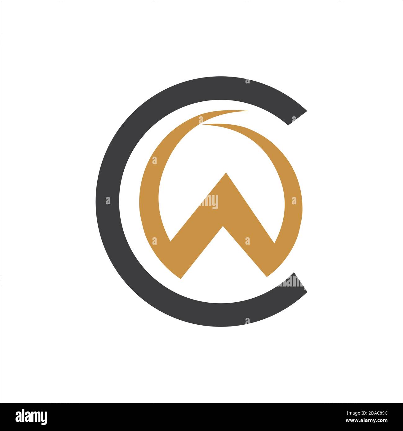 Cw letter design hi-res stock photography and images - Alamy