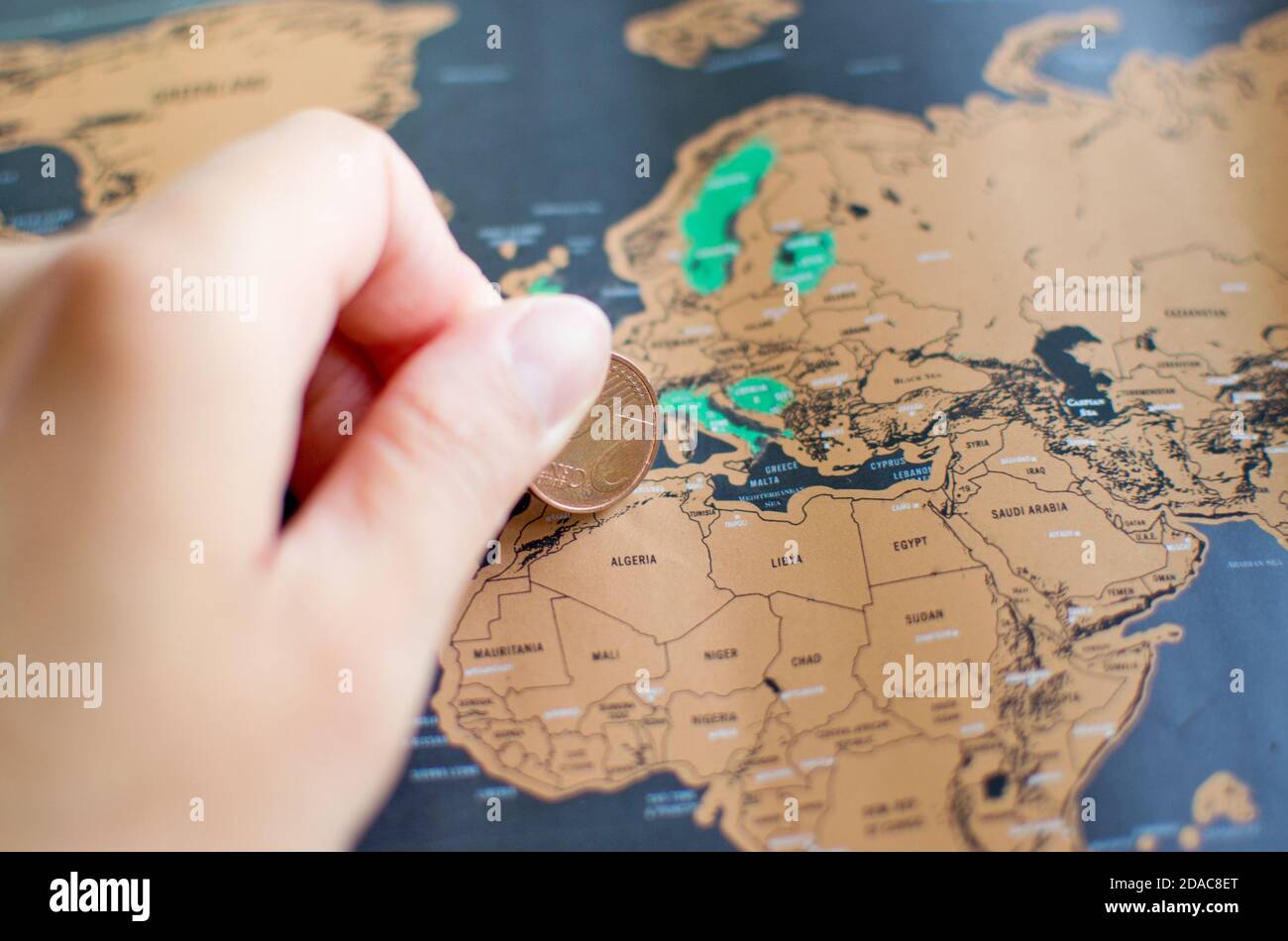 Coin scratch map hi-res stock photography and images - Alamy