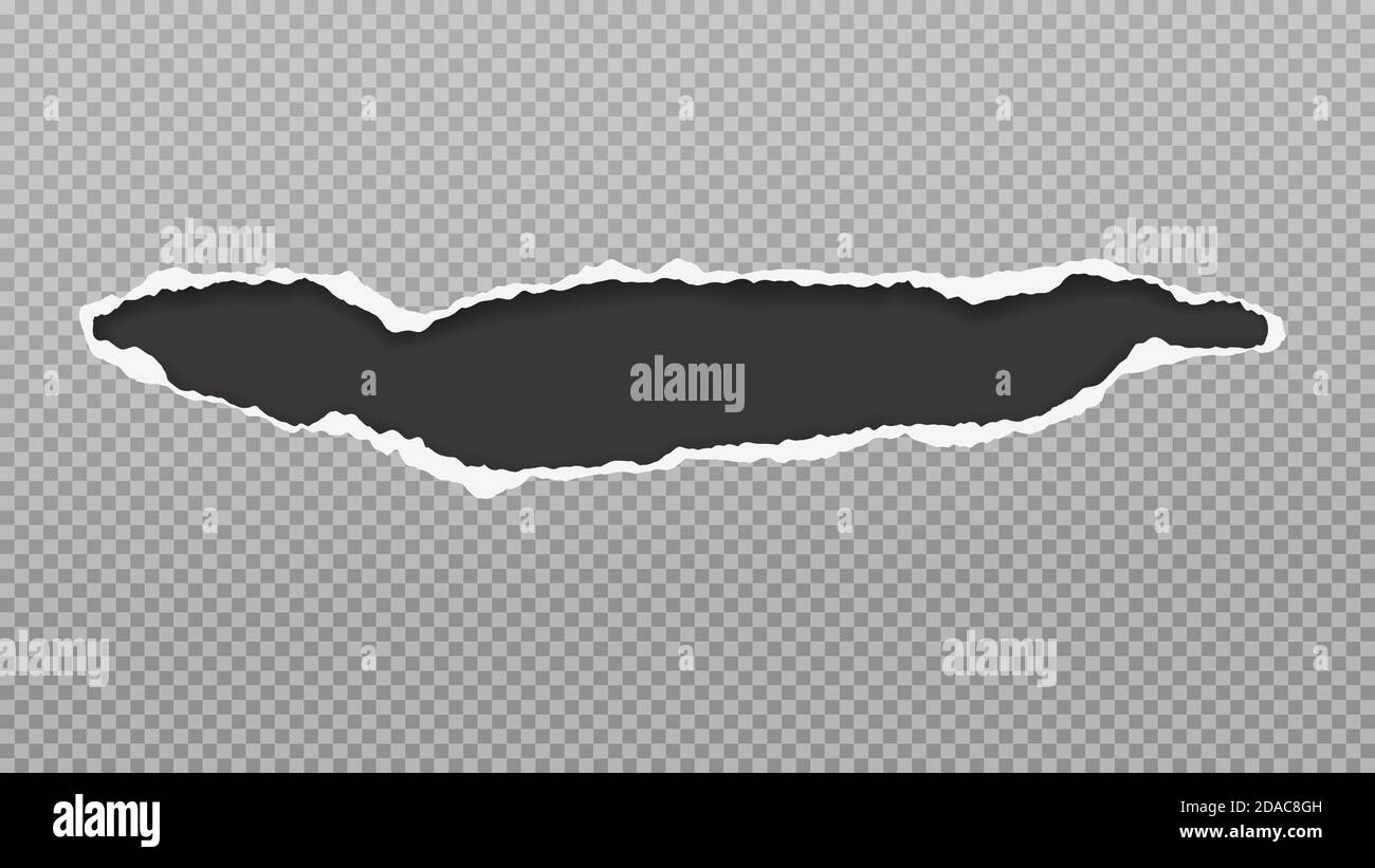 Torn grey squared paper is on black background for text, advertising or ...