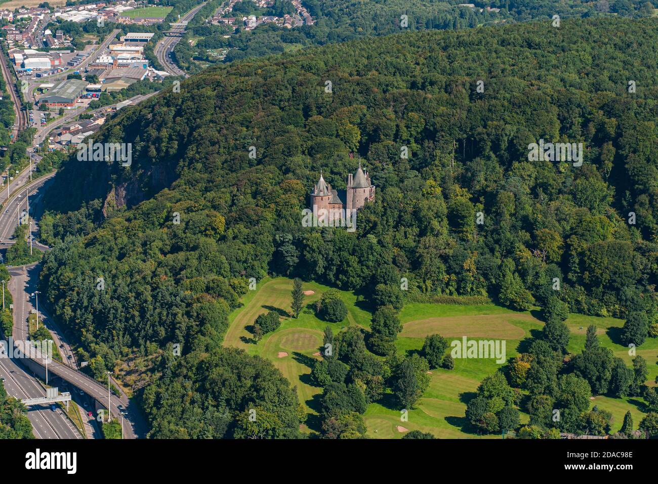 Castle Coch Aerial Stock Photo - Alamy