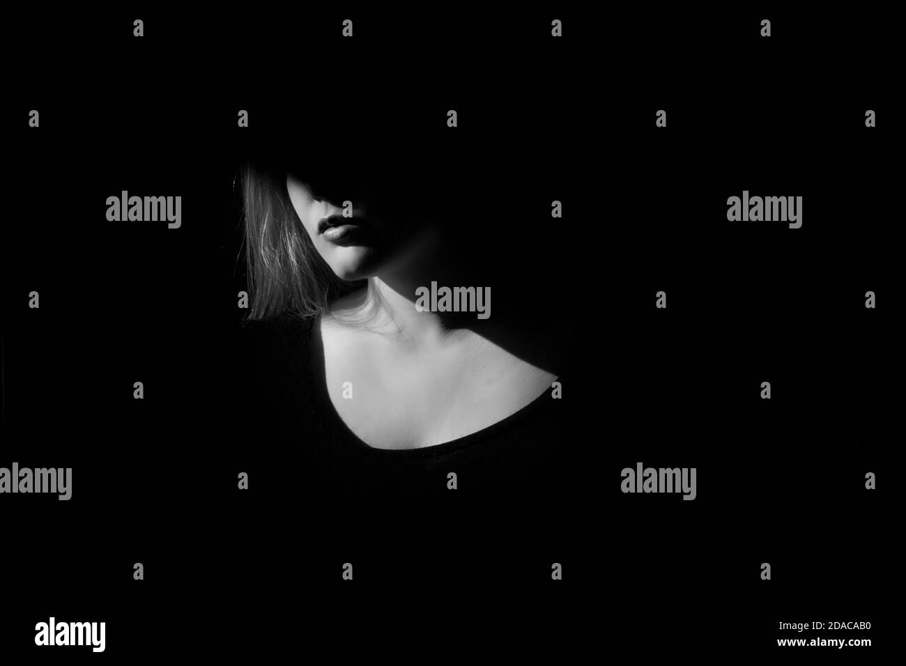 Female portrait Black and White Stock Photos & Images - Alamy