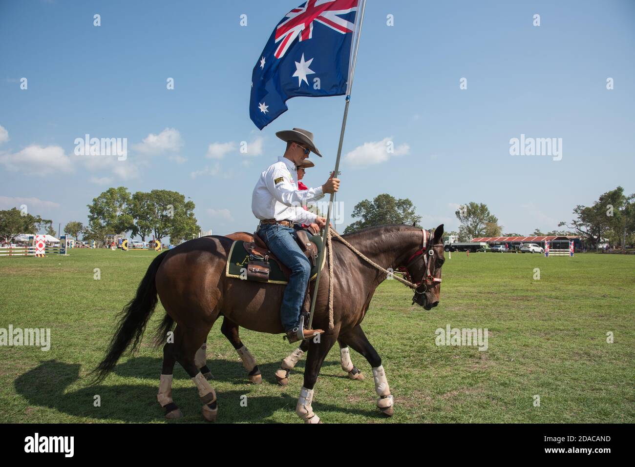 Darwin, NT, Australia-July 27,2018: Equestrian parade with cowboy ...