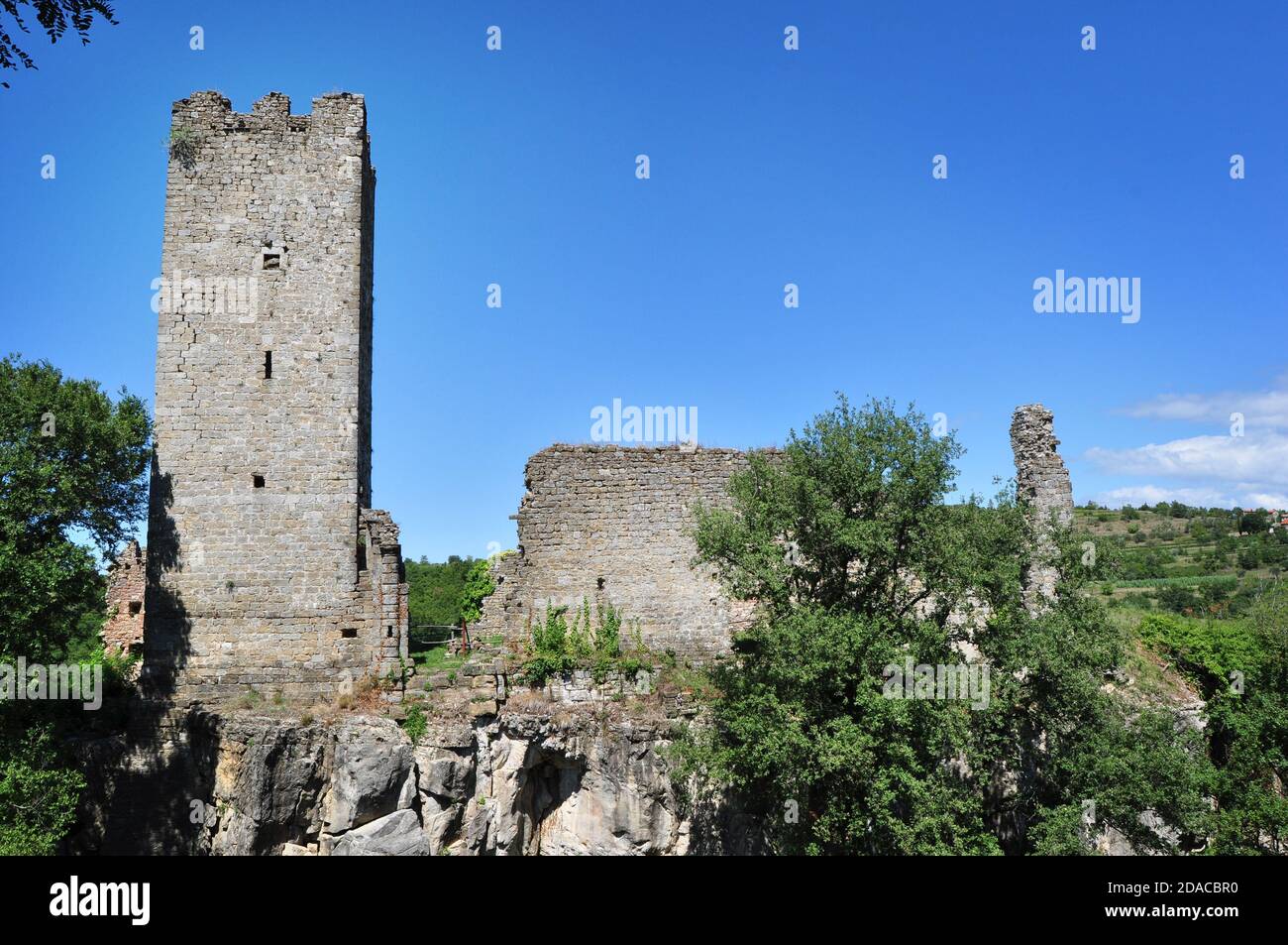 Momjan Castle also known as Rota Castle ( Castle of Momiano) Old ruined ...