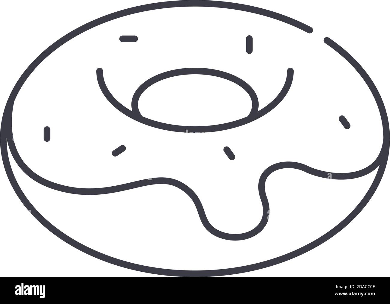 Bagel icon, linear isolated illustration, thin line vector, web design ...