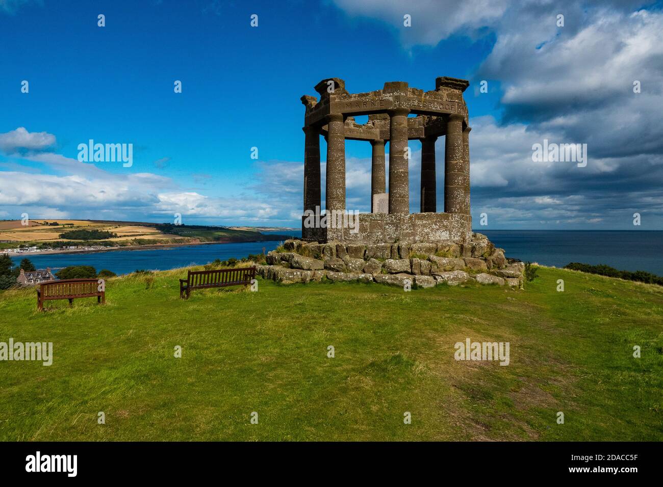War Memorial above Stonehaven, Scotland Stock Photo - Alamy
