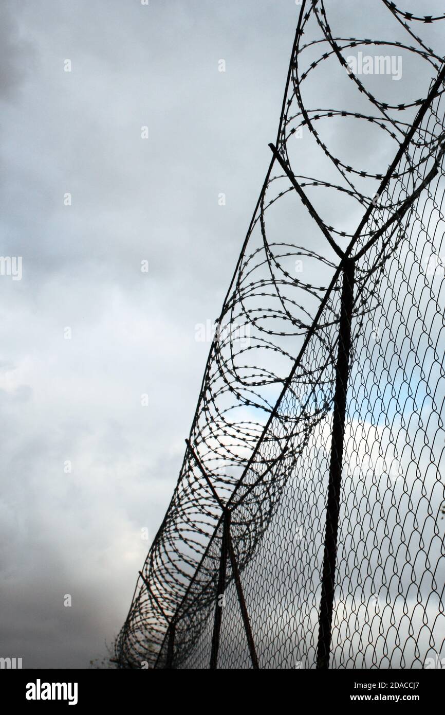 Perimeter fence maximum security prison hi-res stock photography and ...