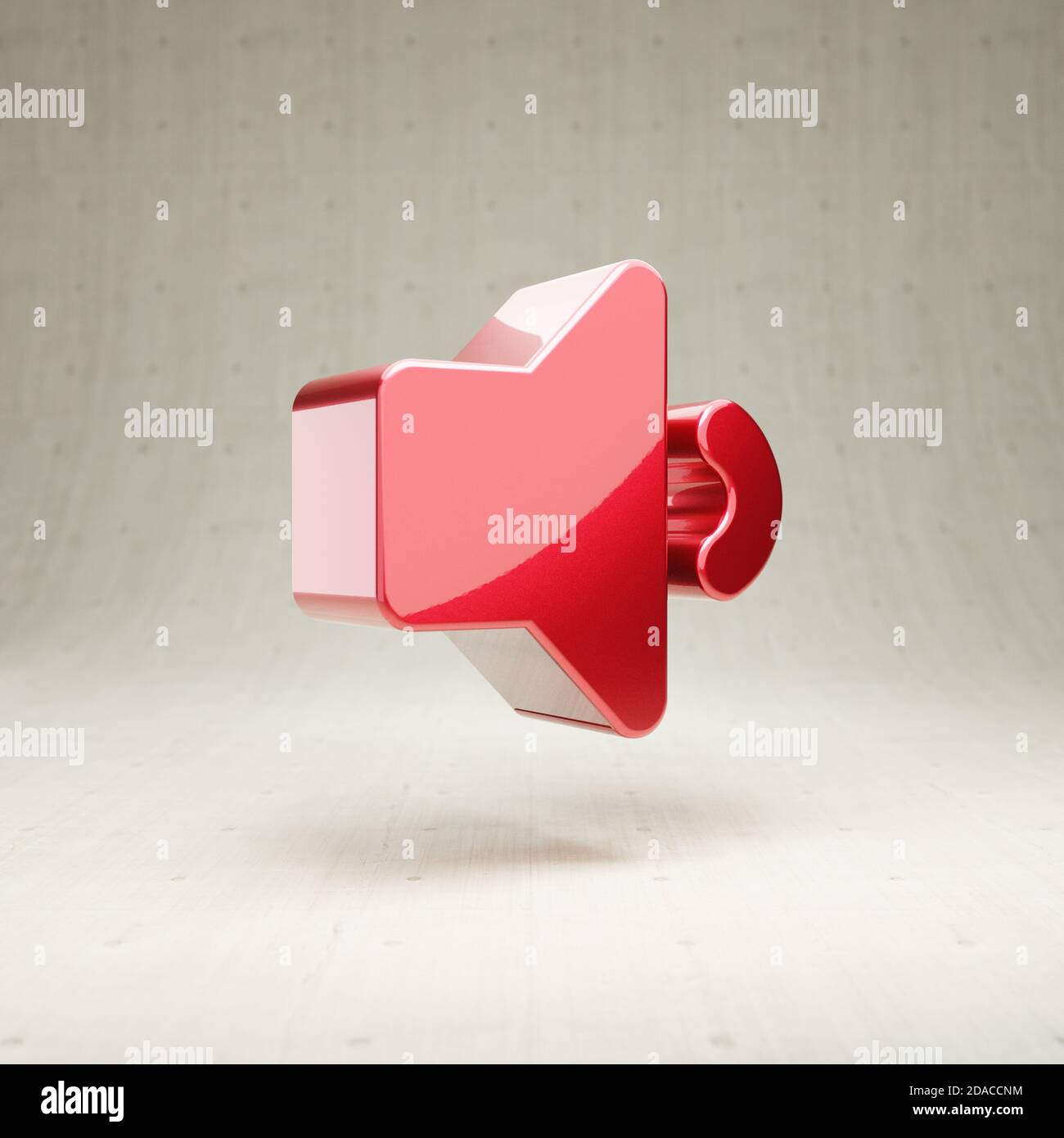 Volume Down icon. Gold glossy University symbol isolated on white ...