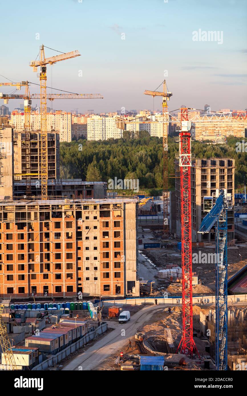 SAINT-PETERSBURG, RUSSIA-CIRCA MAY, 2014: Residential apartment ...