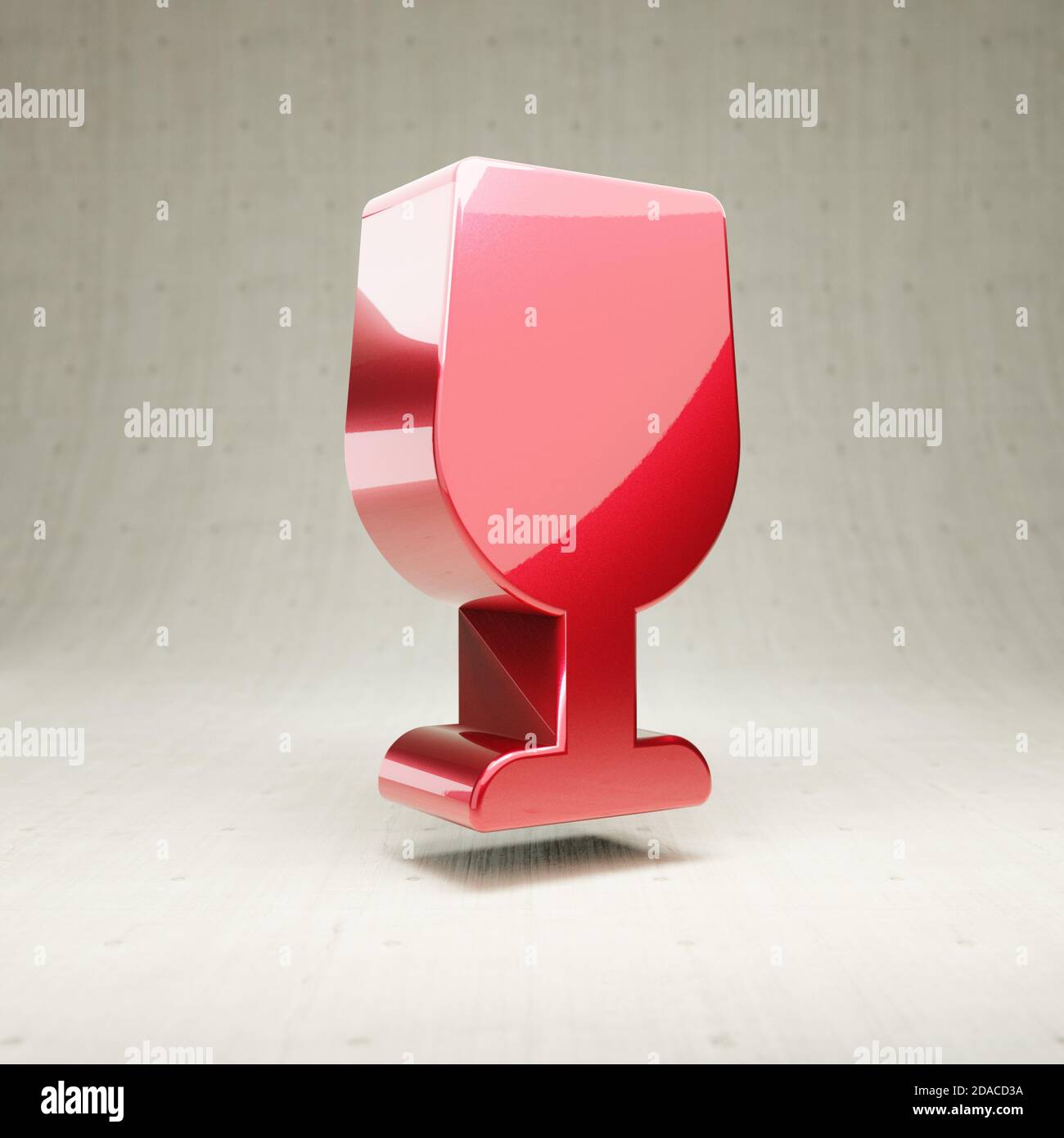 Wine Glass icon. Gold glossy University symbol isolated on white ...