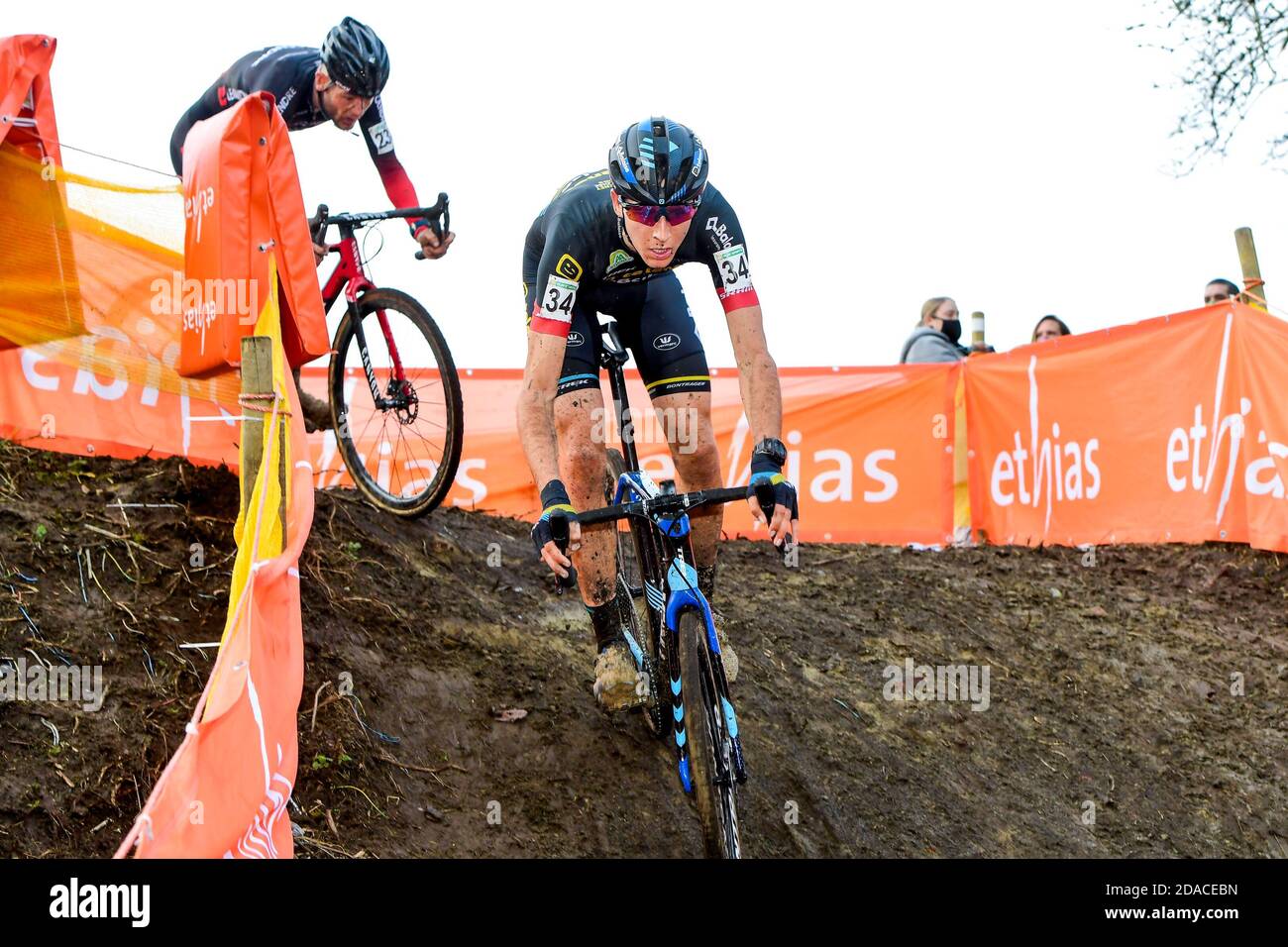 NIEL, BELGIUM - NOVEMBER 11: Nicolas Cleppe competes during the ...