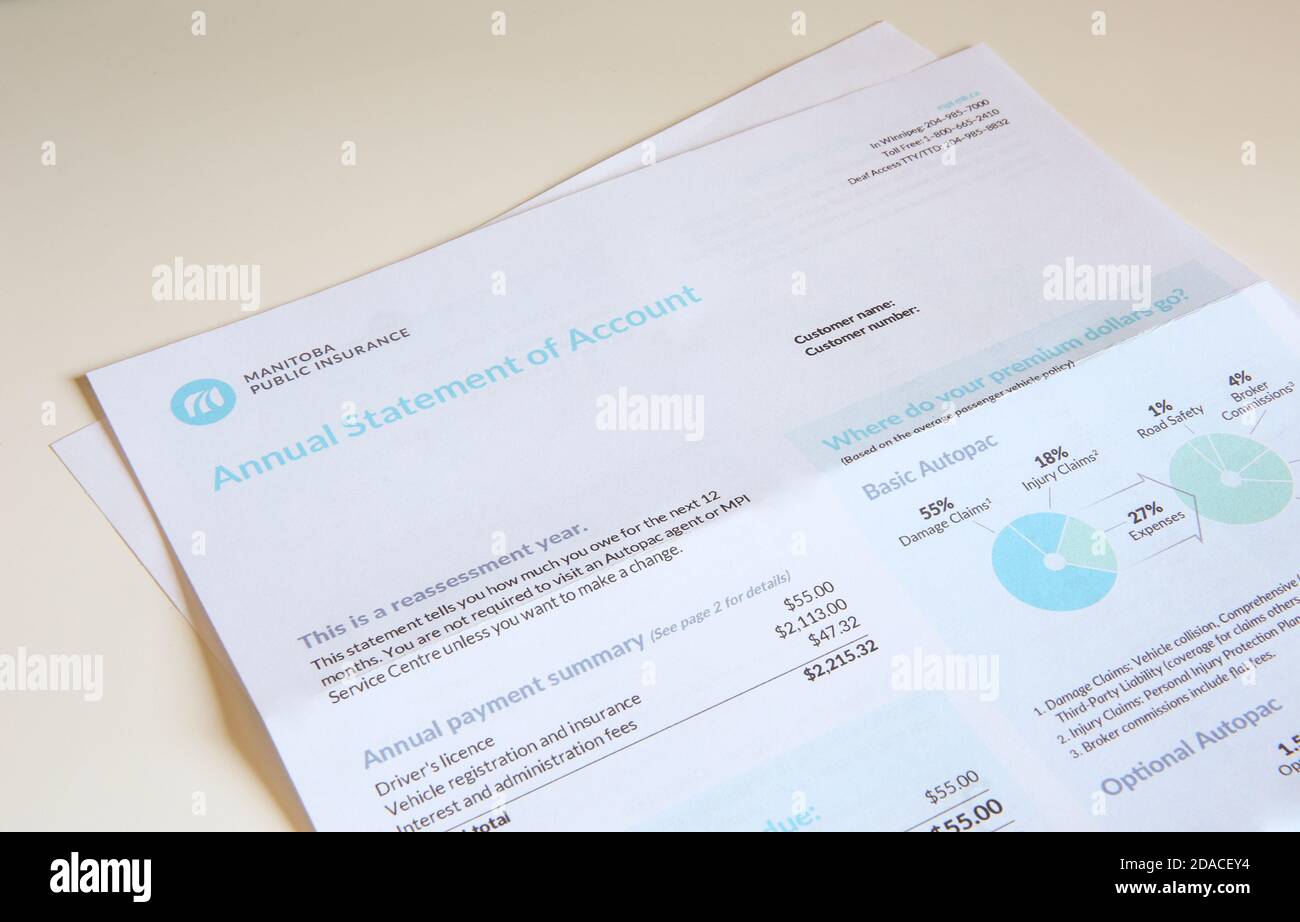 Statement of account hi-res stock photography and images - Alamy