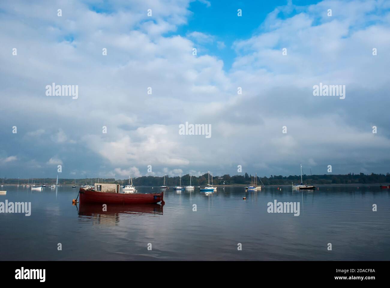 Boats on the River Orwell in Suffolk, UK Stock Photo - Alamy