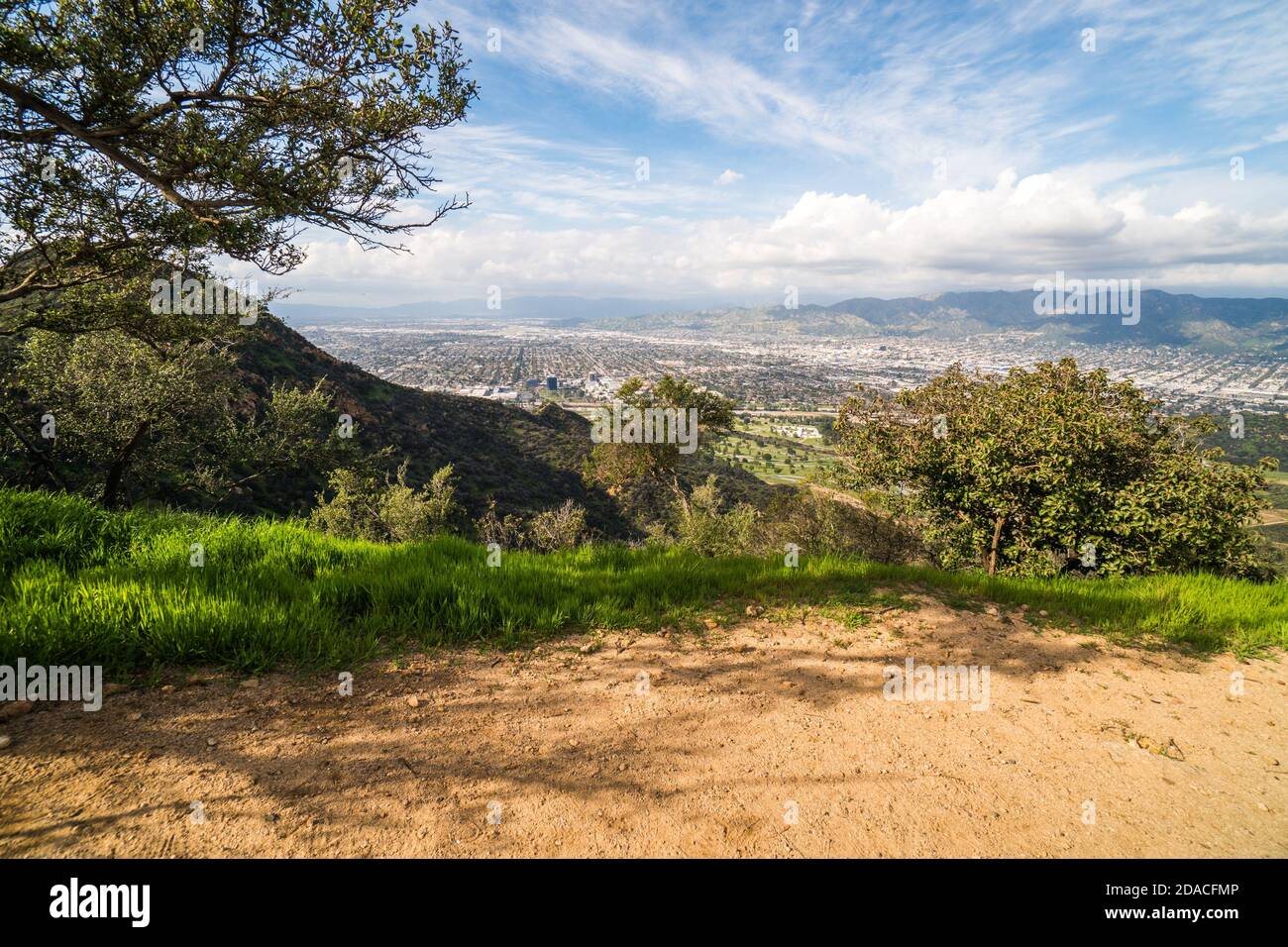 Beautiful scenic view of Los Angeles from Hollywood Hills and Sunset ...
