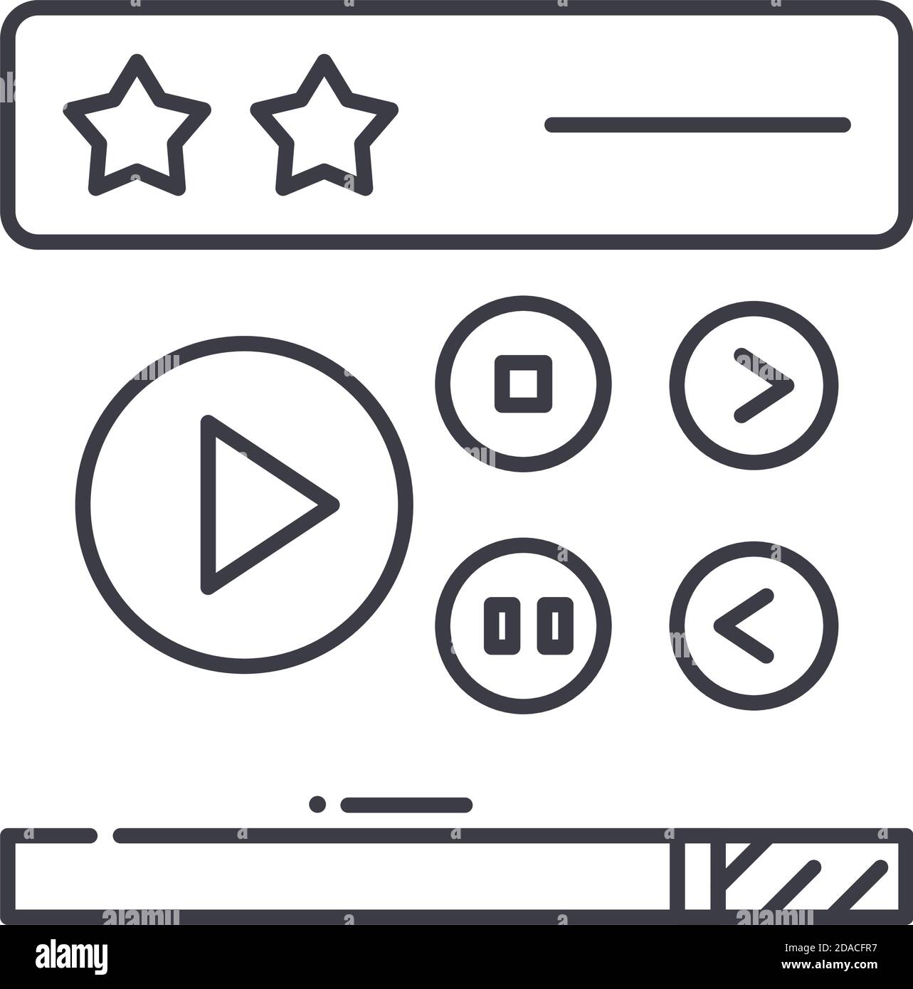 Audio podcast icon, linear isolated illustration, thin line vector, web ...