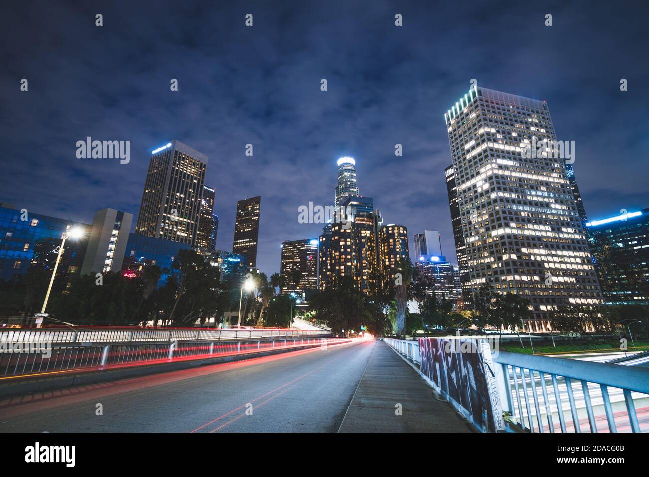 View over downtown l a hi-res stock photography and images - Alamy