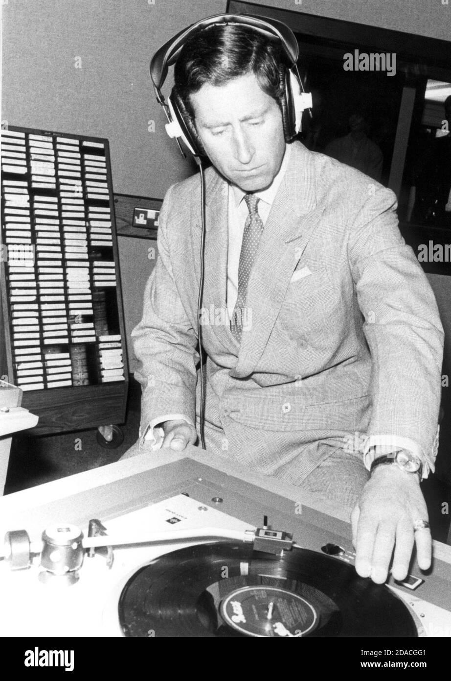 PRINCE CHARLES TRIES HIS HAND AS A DJ DURING HIS VISIT TO OCEAN SOUND ...